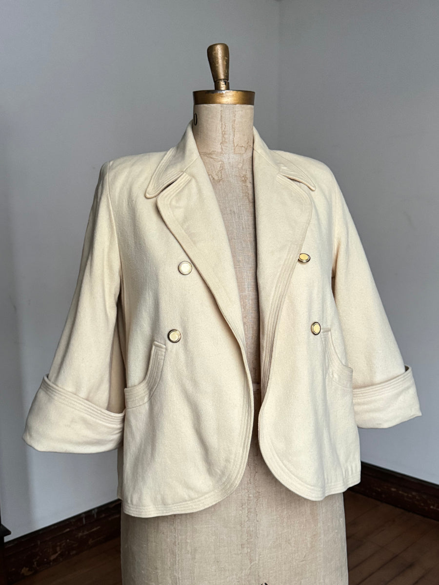vintage 1950s cream cropped swing coat {up to XL} – Trunk of Dresses